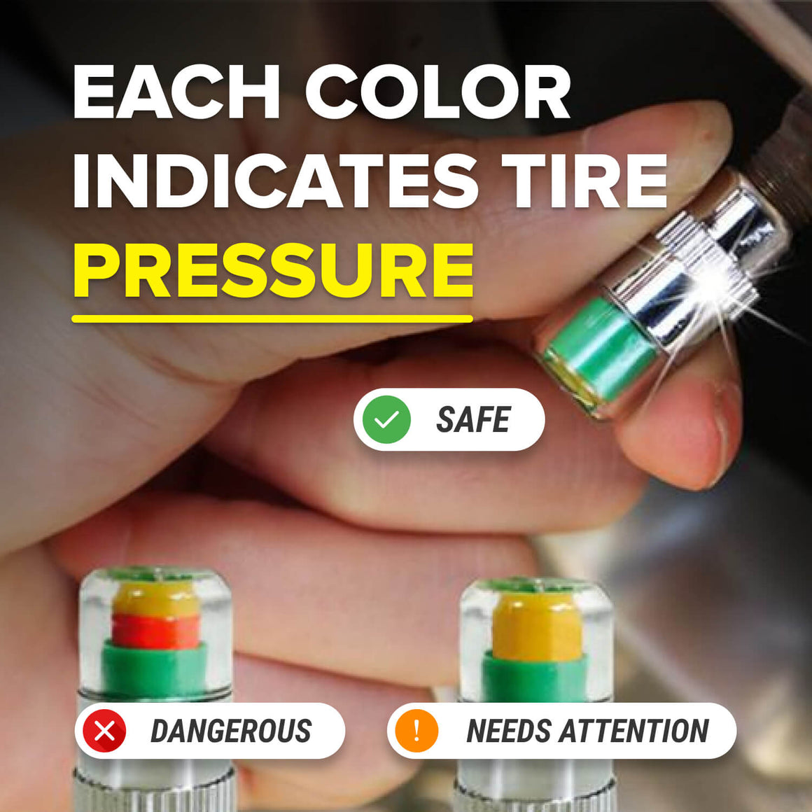 Tire Pressure Detection Caps – Airmoto - VIP
